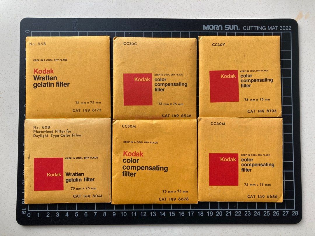 Kodak and Fujifilm color Gel Filters (color compensating/wratten ...