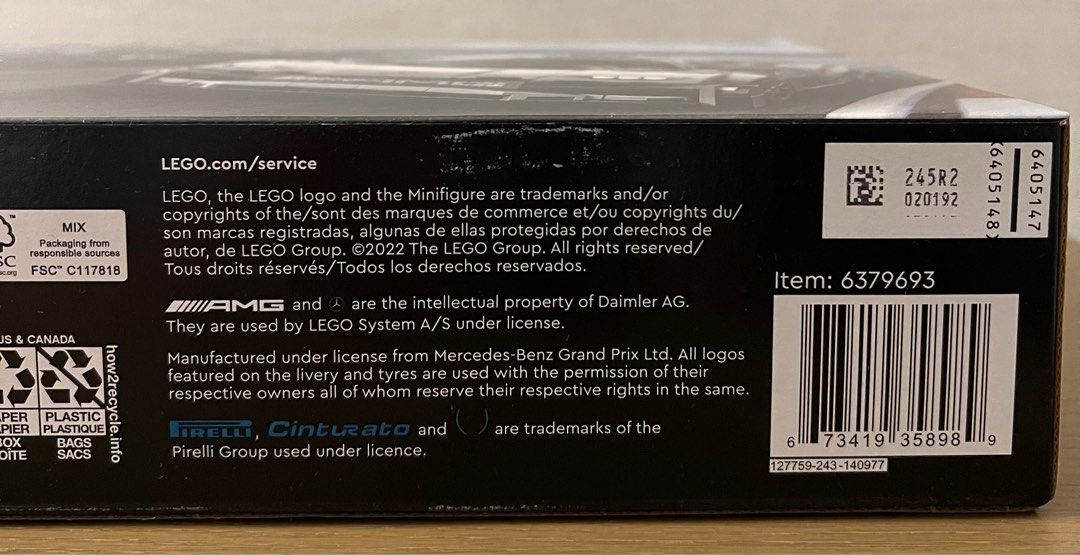 LEGO Speed Champions 76909: Mercedes-AMG F1 W12 E Performance ...