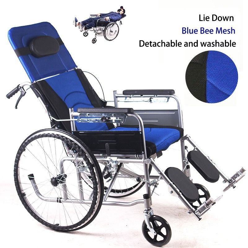 Lie down folding wheelchair elderly pregnant women disabled folding ...