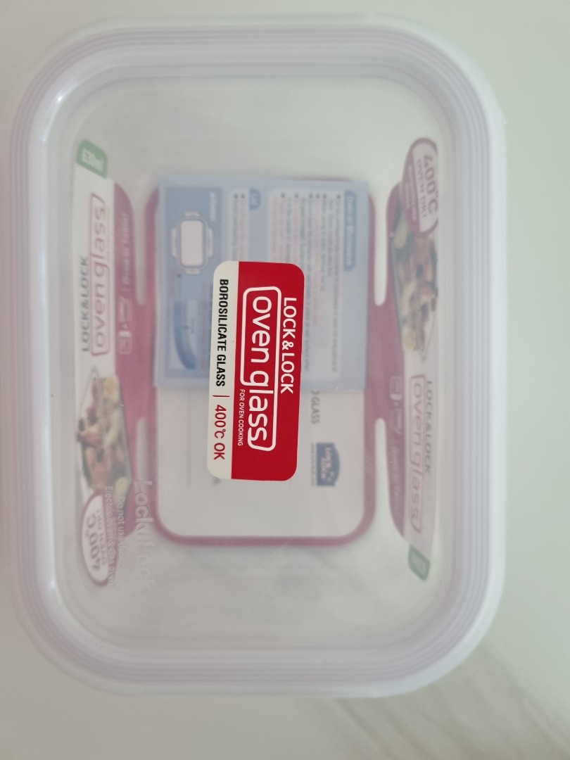 Lock & Lock Oven Glass Container, Furniture & Home Living, Kitchenware ...
