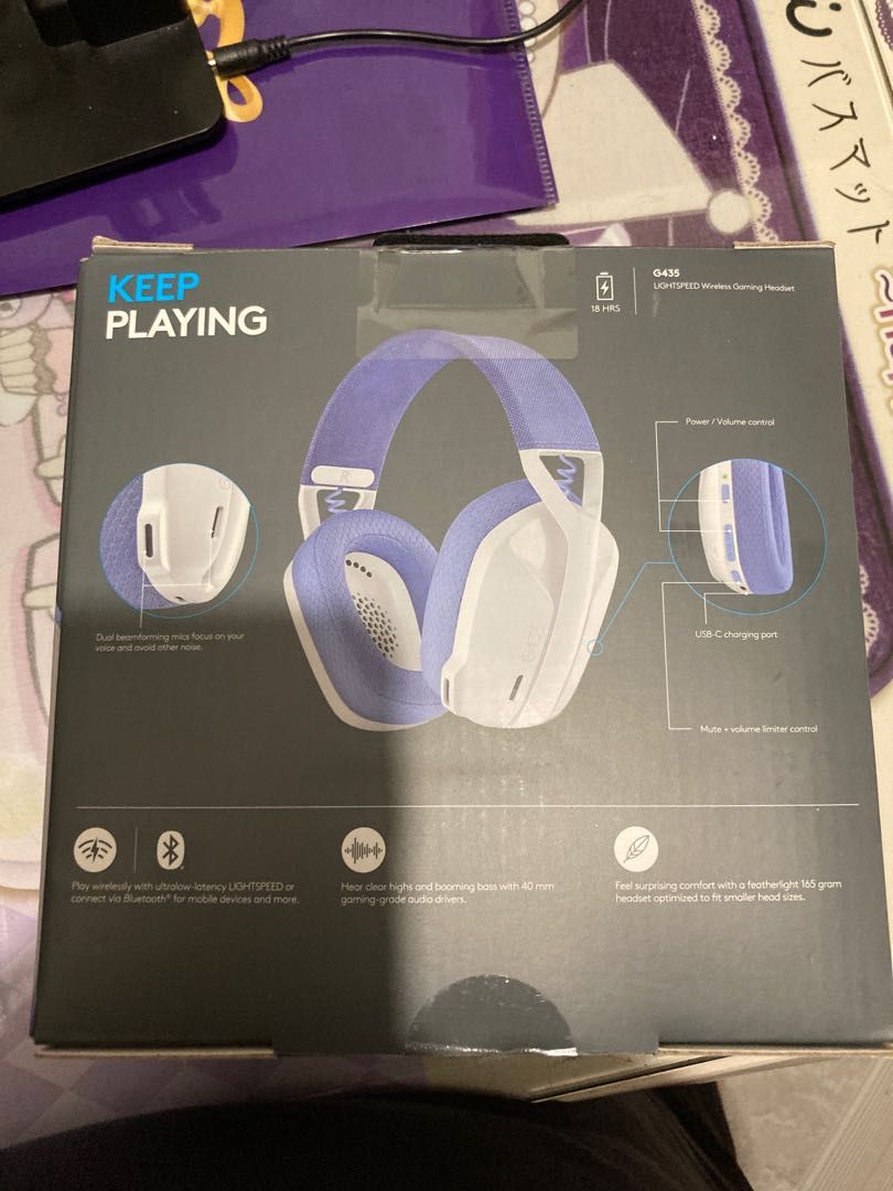 logitech 無線藍芽耳機 （G434), 音響器材, 耳機 - Carousell