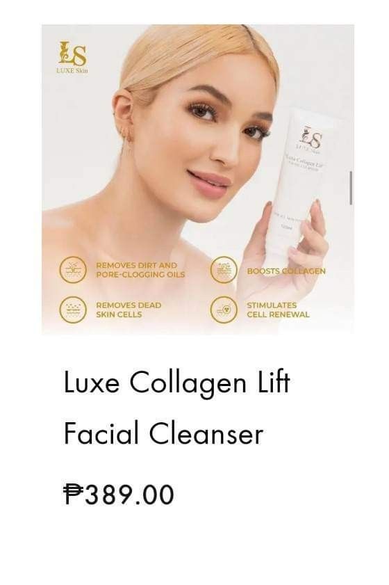 Luxe Skin Collagen Lift Facial Cleanser, Beauty & Personal Care, Face ...