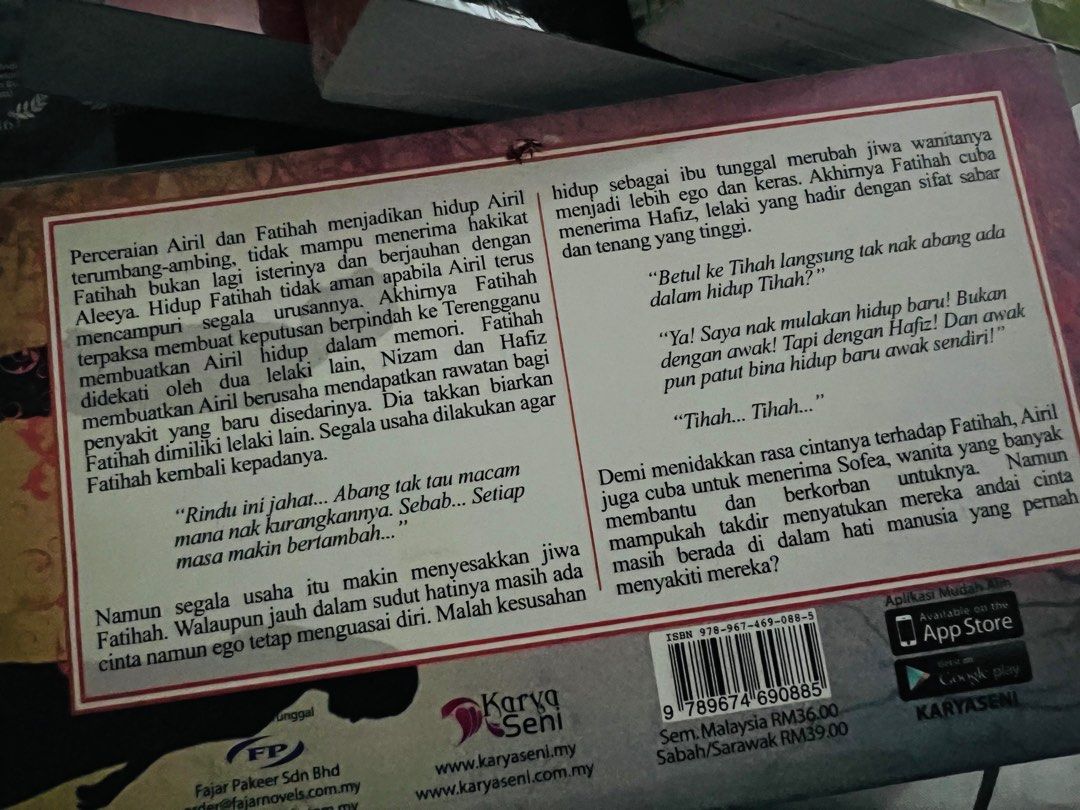 Malay Novel Fiction Melayu Love Story, Hobbies & Toys, Books ...