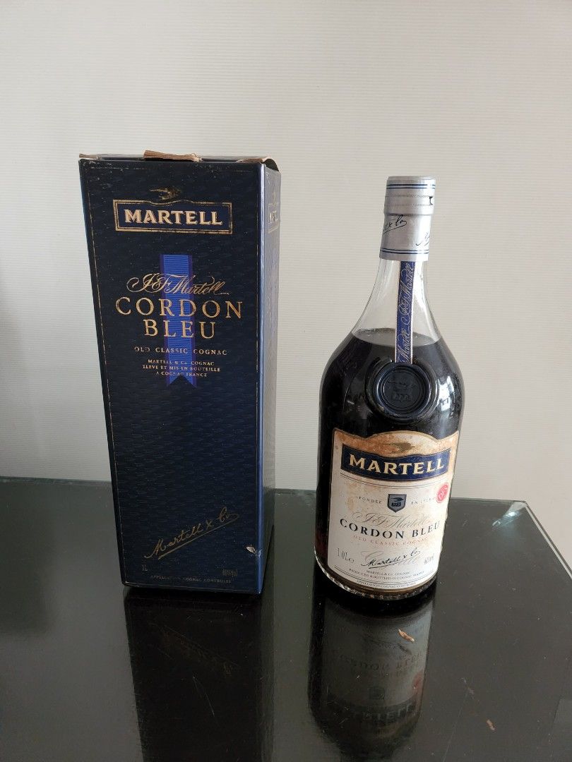 Martell Cordon Blue Cognac 1L 40%vol, Food & Drinks, Alcoholic ...