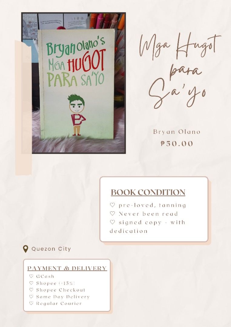 Mga Hugot Para Sa'yo | Bryan Olano, Hobbies & Toys, Books & Magazines ...