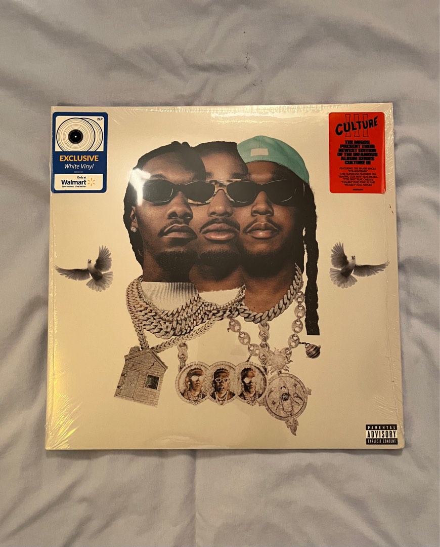 Migos - Culture 3 (Offset, Takeoff& Quavo) white vinyl record, Hobbies ...