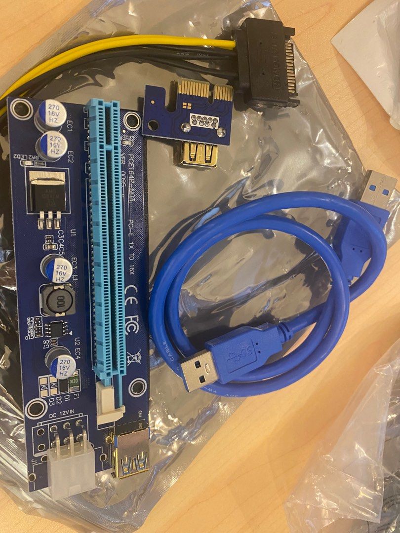 mini PCI-E to PCI express 16x riser for laptop external graphics card ...