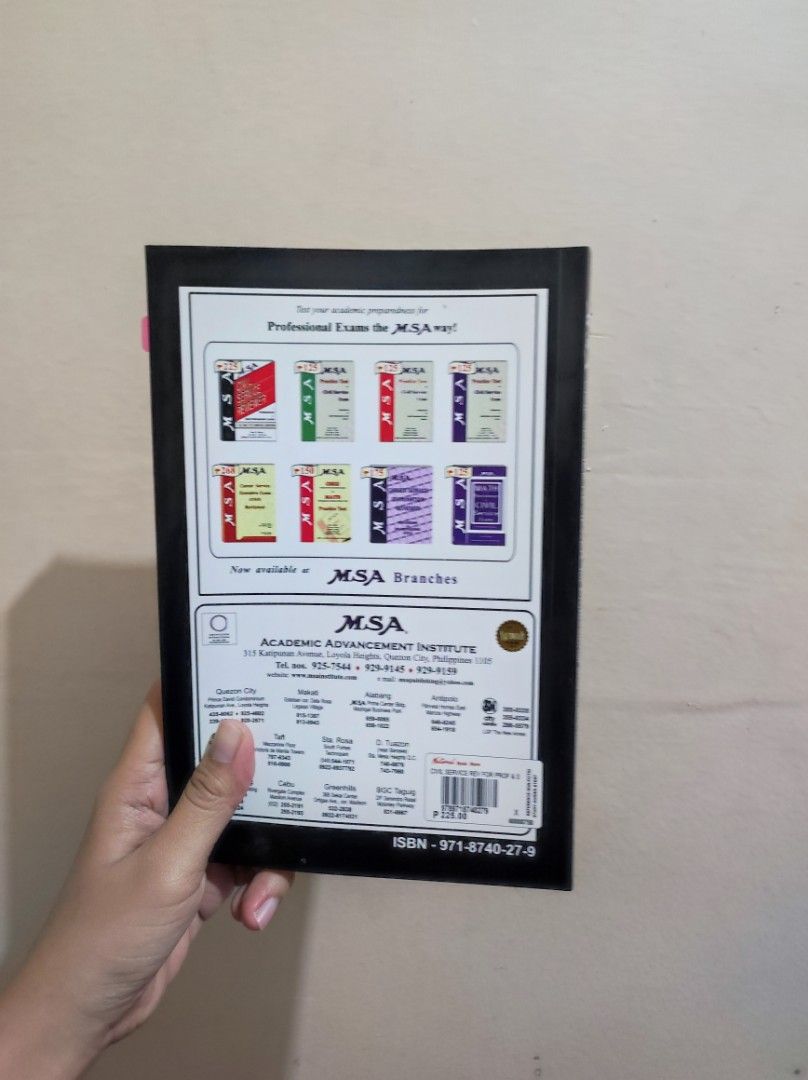 MSA Civil Service Reviewer, Hobbies & Toys, Books & Magazines ...