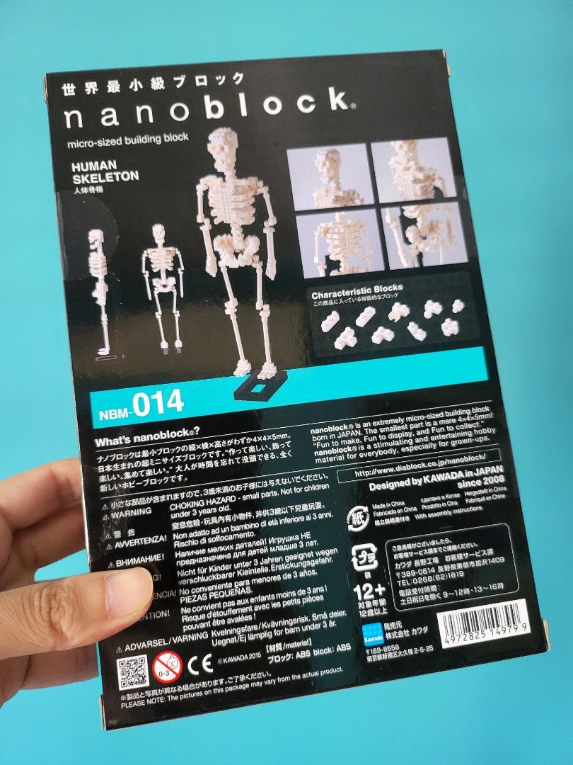 Nanoblock - Human Skeleton, Hobbies & Toys, Toys & Games on Carousell