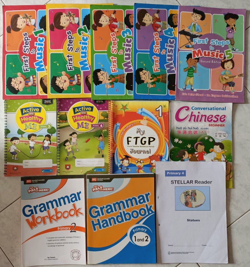 New/Used P1,P2,P3,P4,P5,P6 First Steps to Music,Active&Healthy Me,FTGP, Conversational Chinese ...