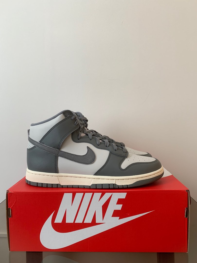 Nike Dunk High Vintage Light Bone Grey, Men's Fashion, Footwear ...
