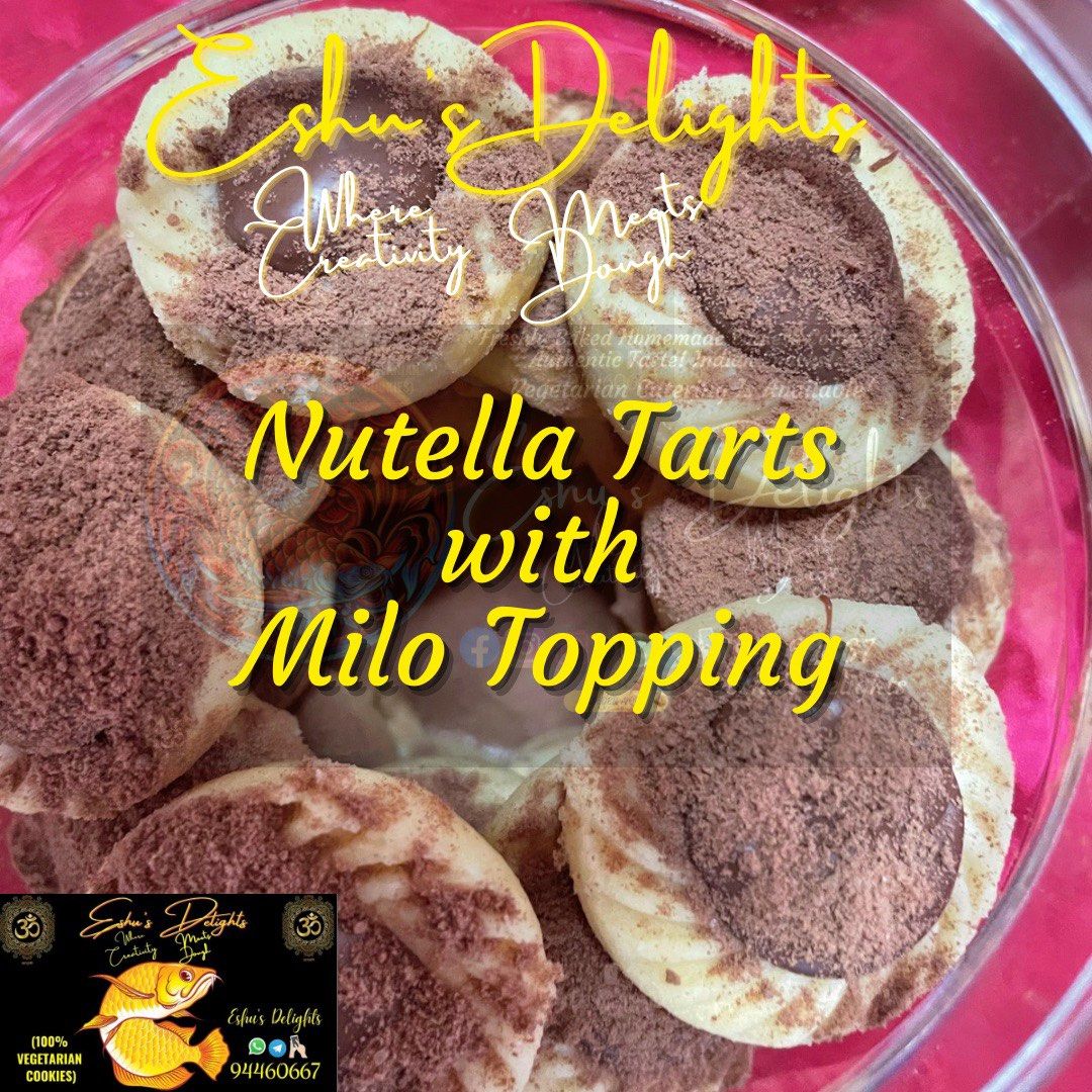 Kuih Raya Nutella Tarts (Freshly Bakes Home Made Eggless Cookies), Food ...