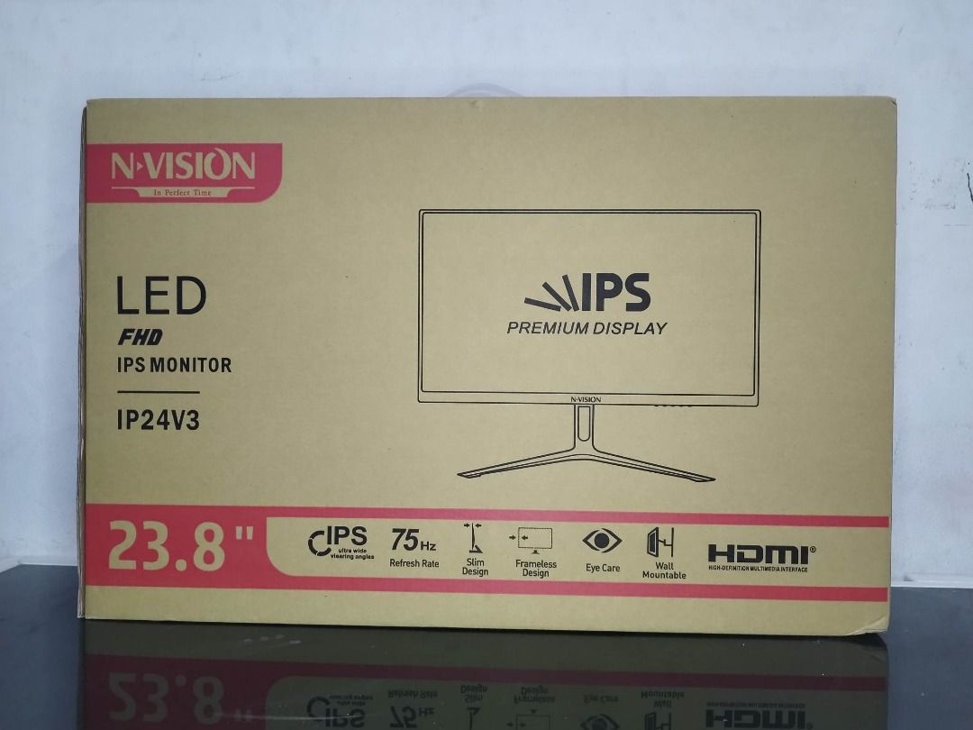 Nvision IP24V3 23.6" with VGA and HDMI port IPS Monitor, Computers ...