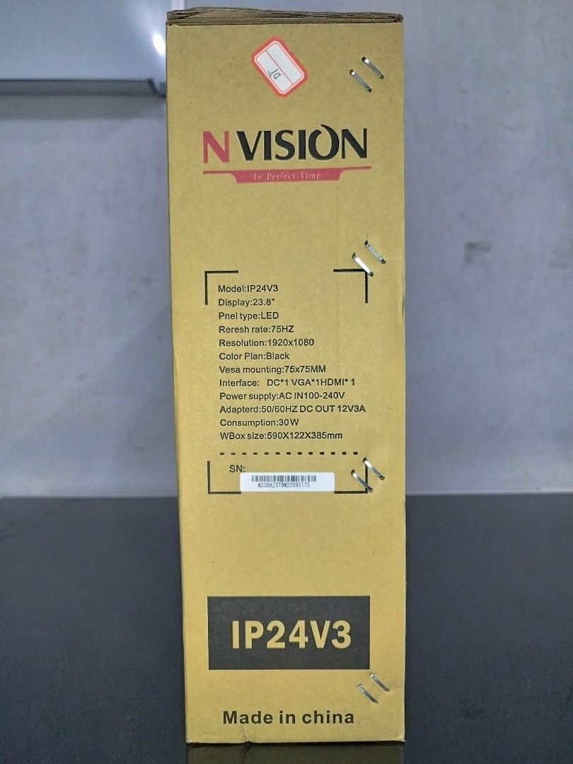 Nvision IP24V3 23.6" with VGA and HDMI port IPS Monitor, Computers ...