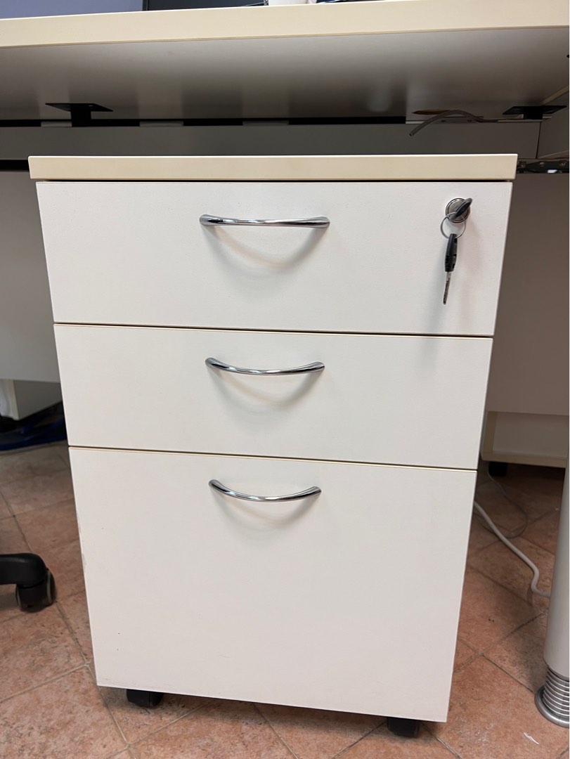 Office cabinet, 3 drawers with key, good conditions!, Furniture & Home ...