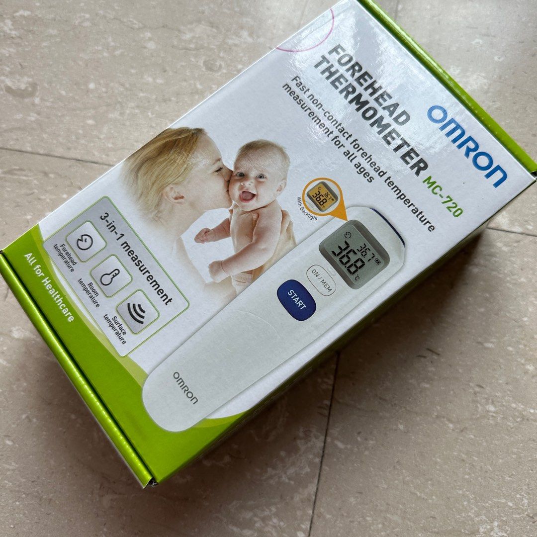 Omron Forehead Thermometer MC-720, Health & Nutrition, Thermometers on ...