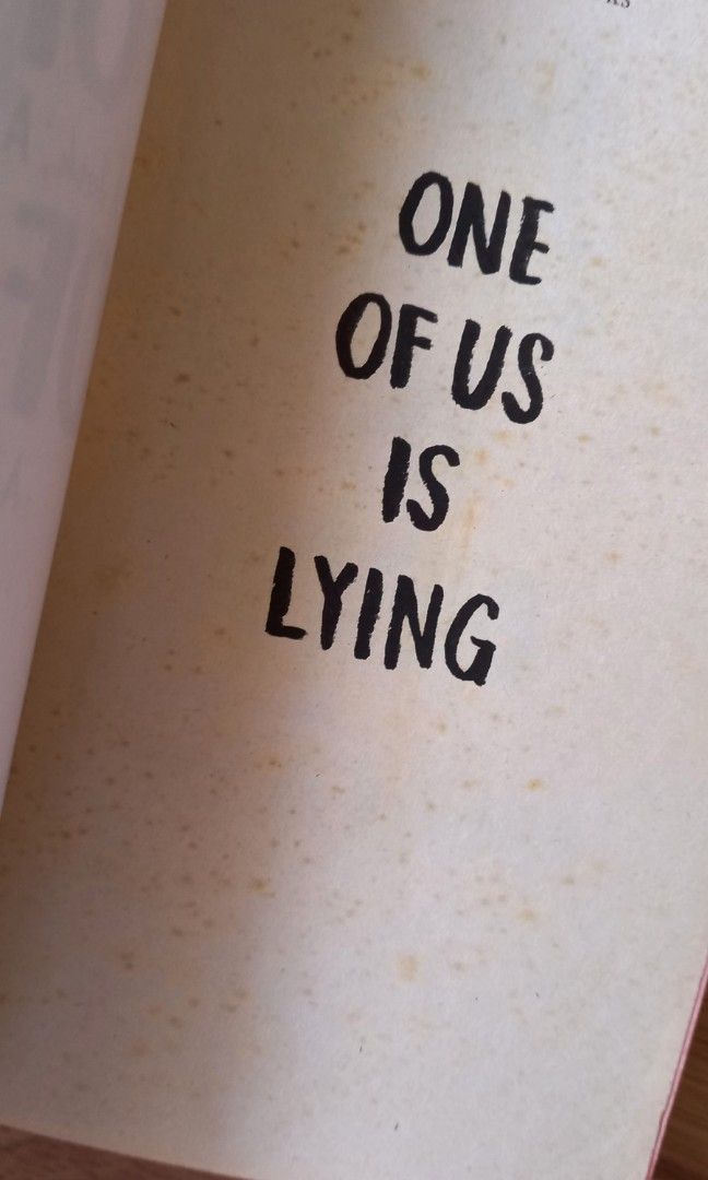 One of us is lying, Hobbies & Toys, Books & Magazines, Storybooks on ...