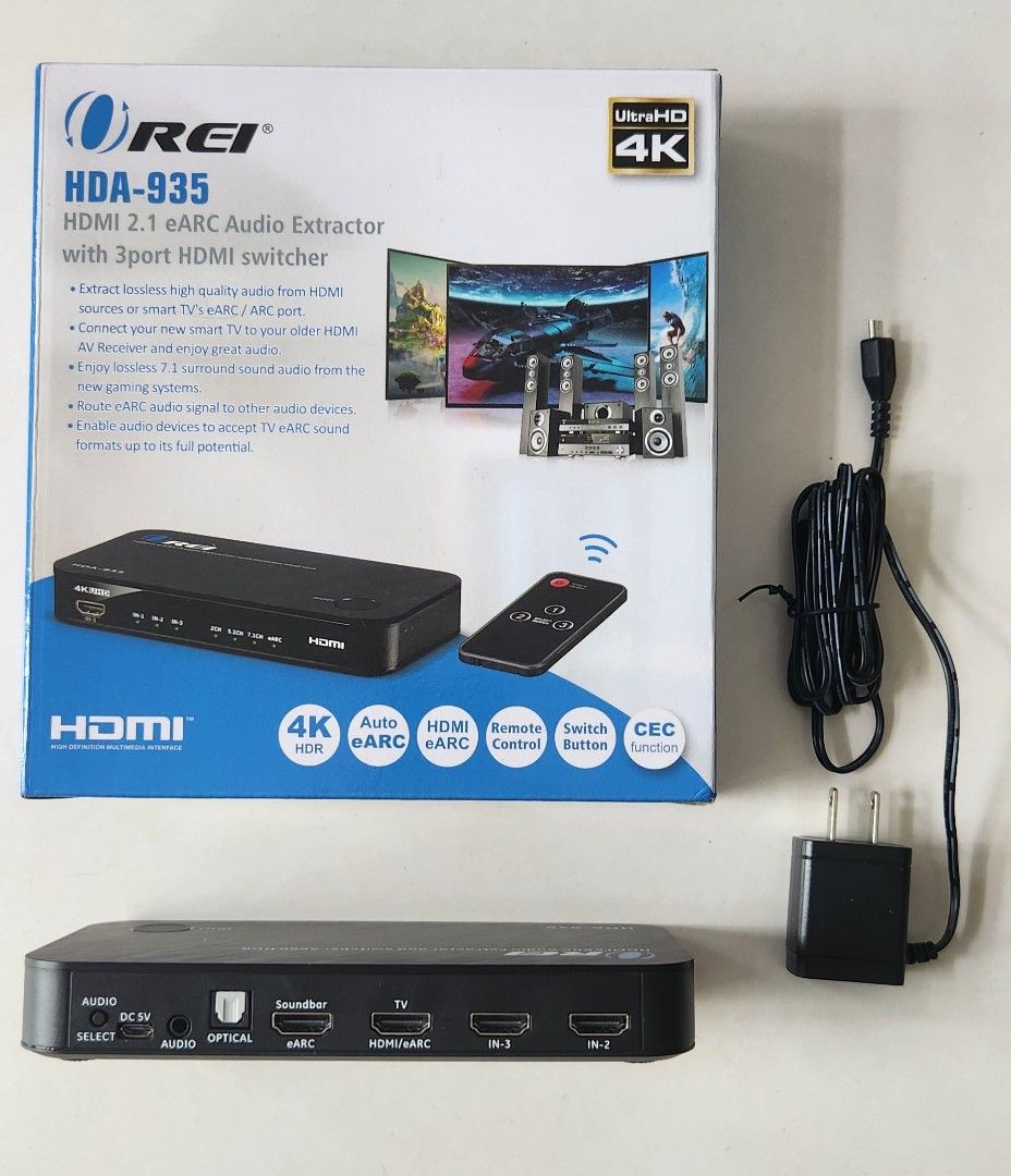 Orei HDA-935 hdmi 2.1 earc audio extractor, TV & Home Appliances, TV ...