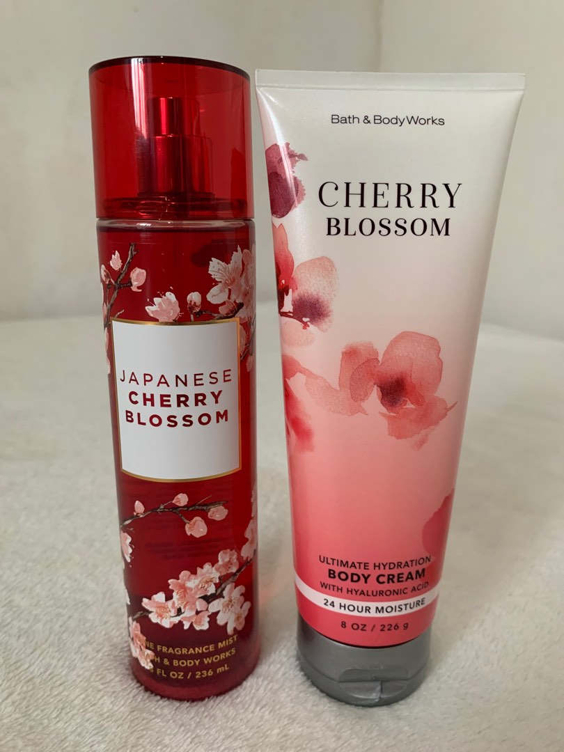 Original Bath & Body Works Japanese Cherry Blossom Fragrance Mist/Body Cream, Beauty & Personal ...