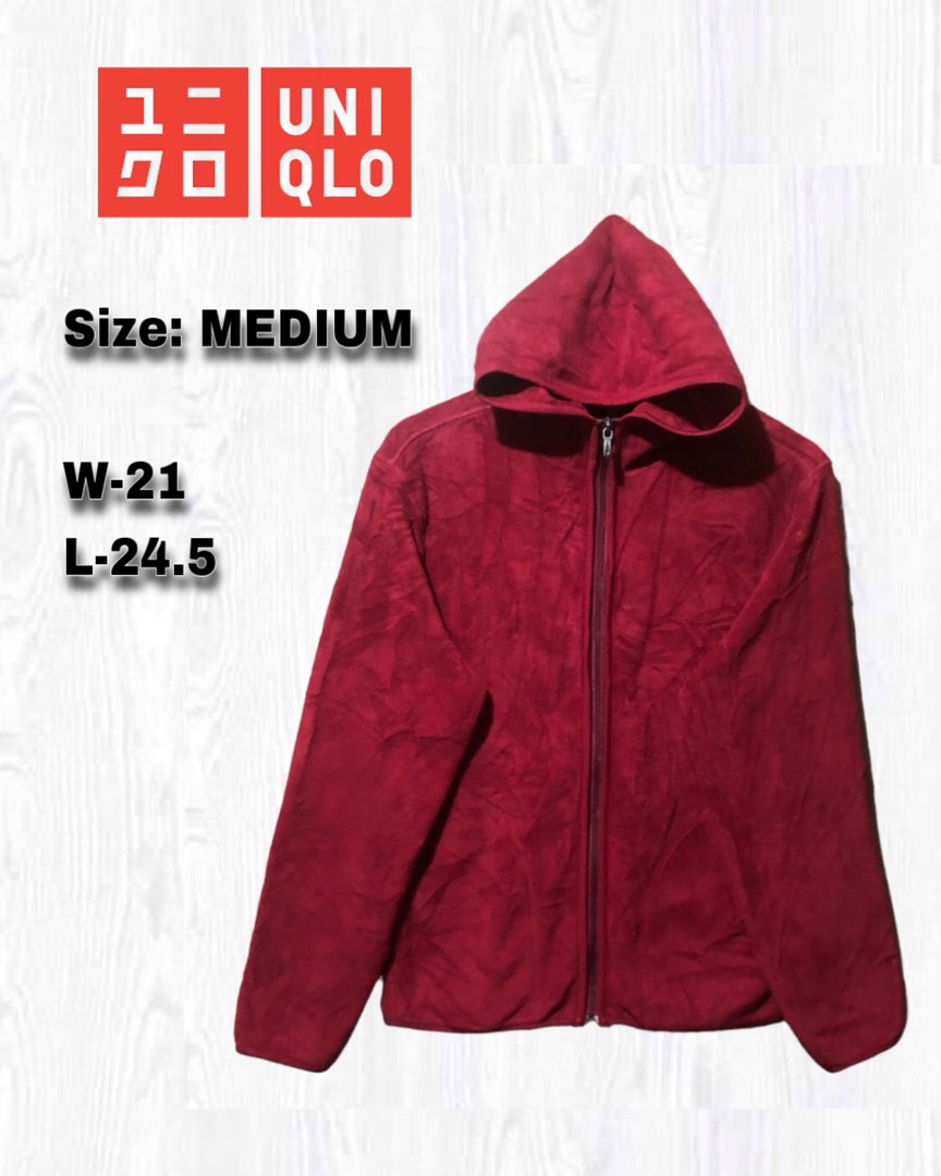 Original UNIQLO Fleece Jacket With Hood, Men's Fashion, Coats, Jackets ...
