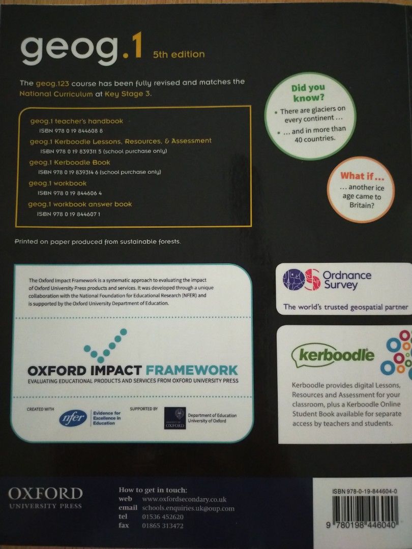 Oxford Geog.1 (5th edition), Hobbies & Toys, Books & Magazines ...