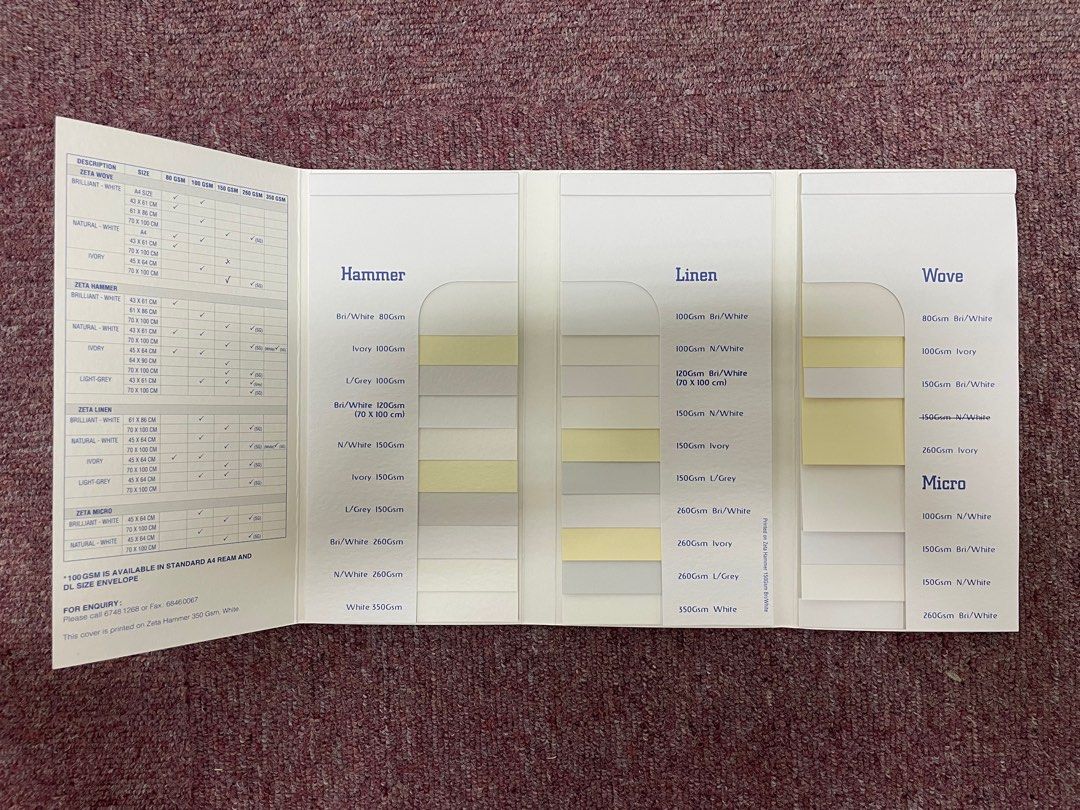 Paper references | Paper swatches, Hobbies & Toys, Stationery & Craft ...