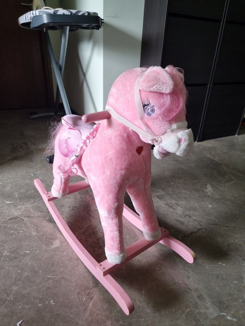 Pink Rocking Horse Pony, Hobbies & Toys, Toys & Games on Carousell