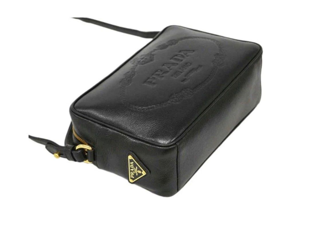 Prada Shoulder bag BANDOLIERA IN PELLE GLACE'CALF NERO TU, Men's ...