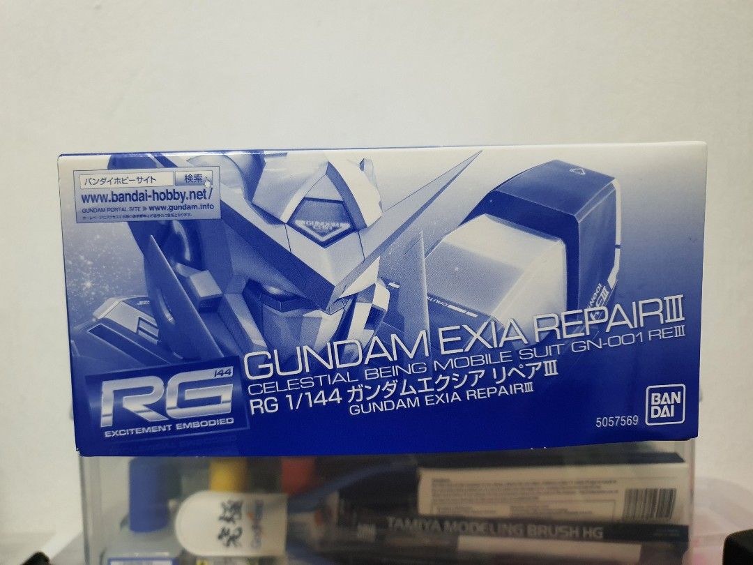 Premium Bandai P-Bandai Real Grade RG 1/144 Gundam Exia Repair III Celestial Being Mobile Suit ...