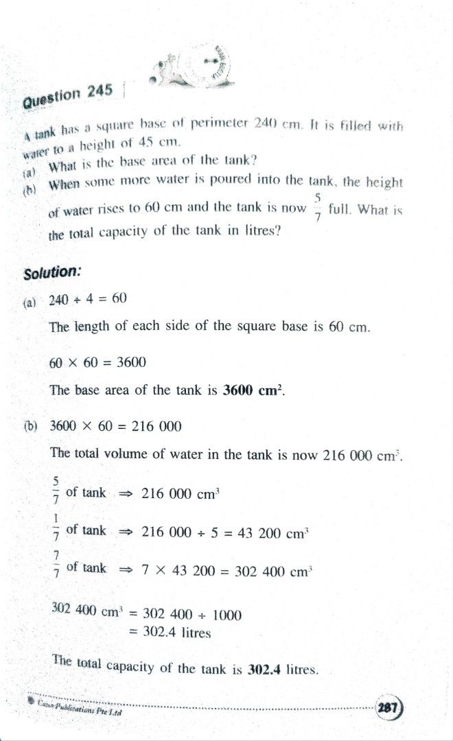 Primary 5 mathematics problem sums with solution and stratergies ...