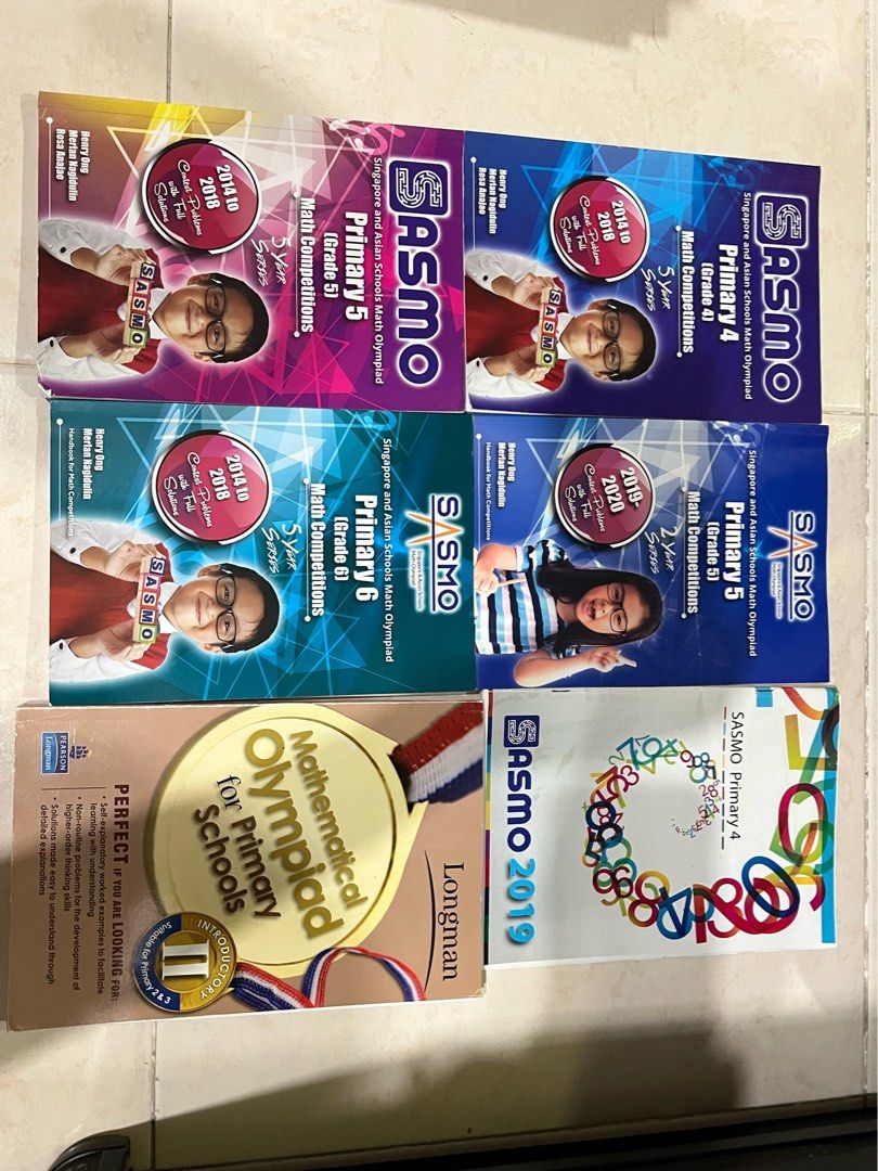 PSLE P5 P6 Math Olympiad many books (SASMO, NMOE and others) DSA Prep ...