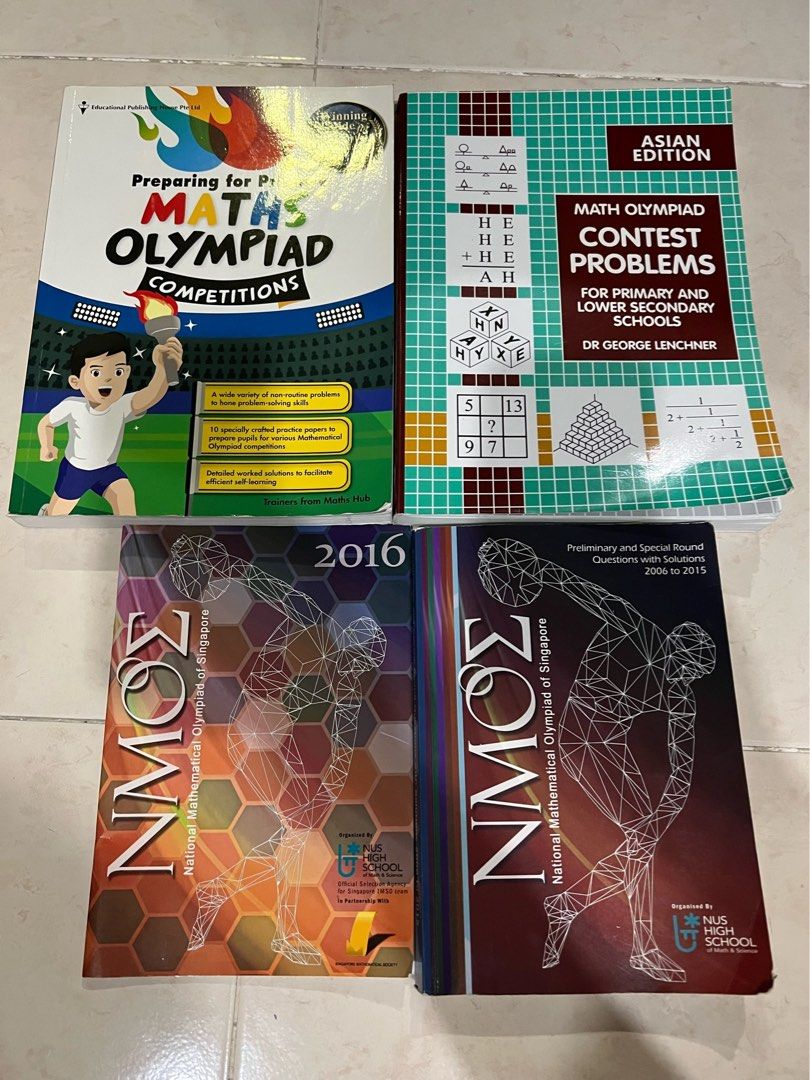 PSLE P5 P6 Math Olympiad many books (SASMO, NMOE and others) DSA Prep ...