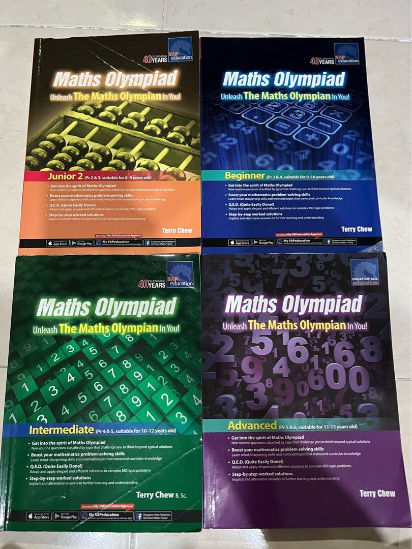 PSLE P5 P6 Math Olympiad many books (SASMO, NMOE and others) DSA Prep ...