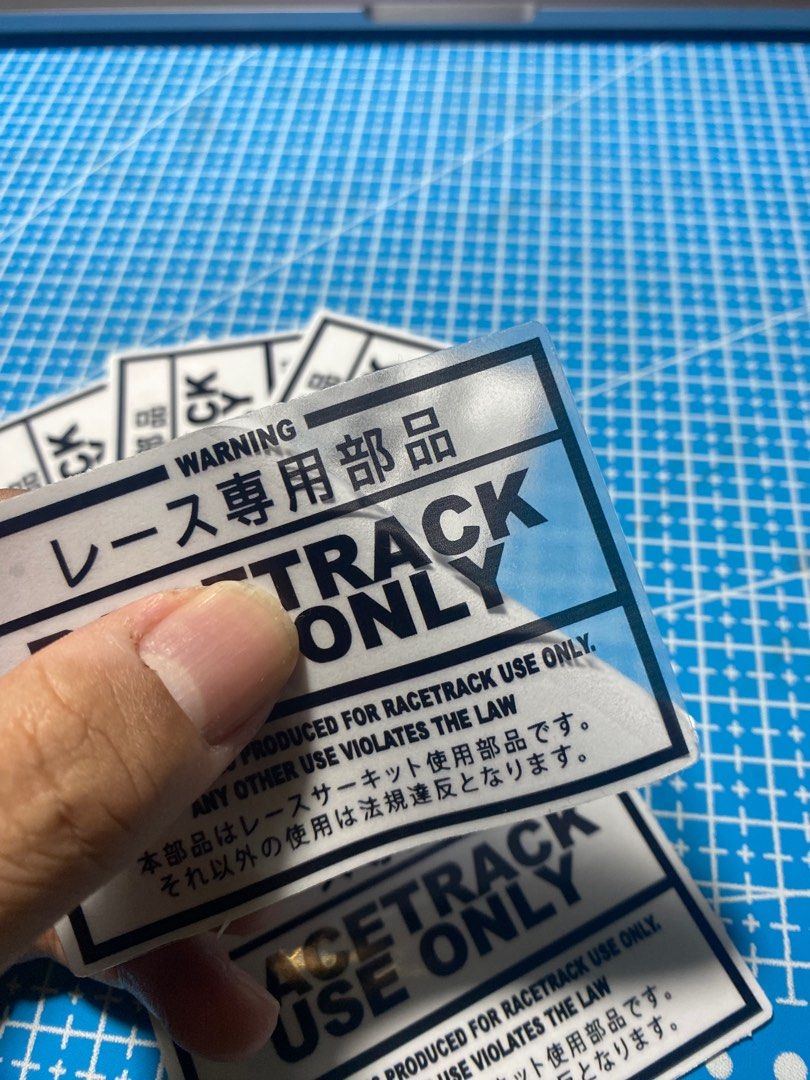 Race track use only sticker decal for car bike, Car Accessories ...