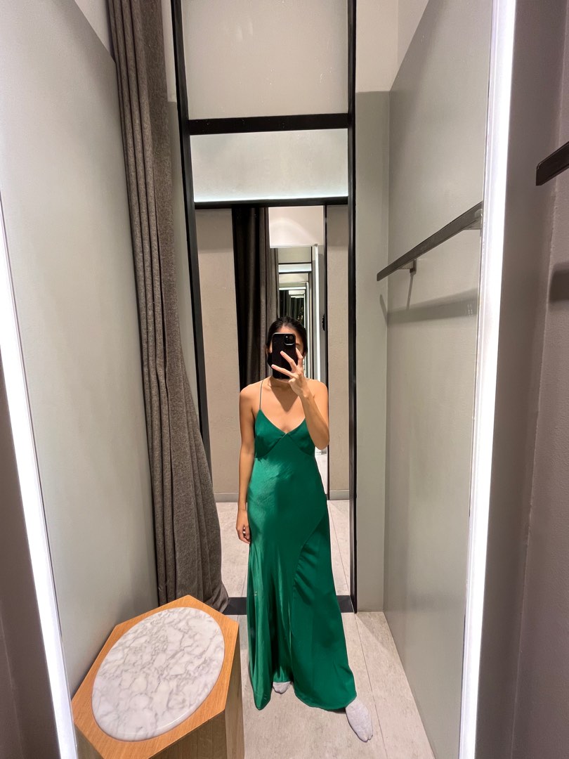 Rent: Mango Green Gown/Long Dress, Women's Fashion, Dresses & Sets, Evening dresses & gowns on ...