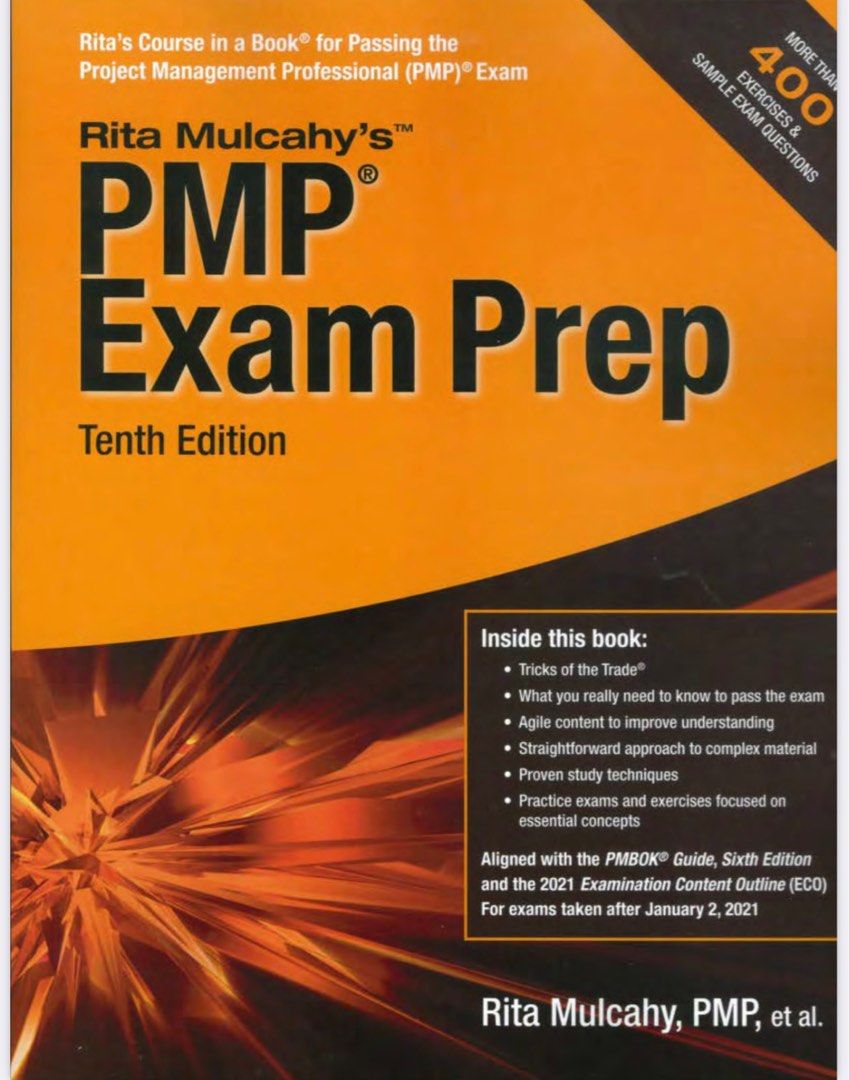 Rita Mulcahy PMP Exam Prep 10th edition, Hobbies & Toys, Books ...