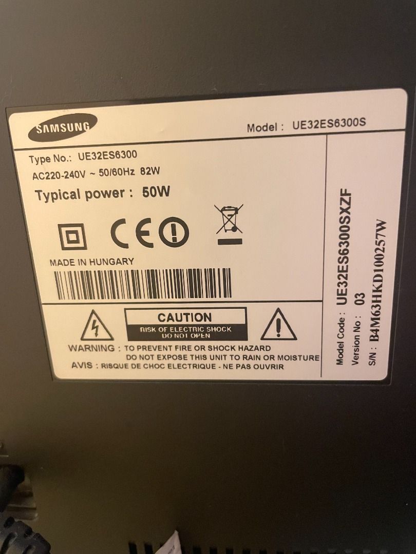 Samsung 32'' - ES6300 Series 6 SMART 3D Full HD LED TV, TV & Home ...