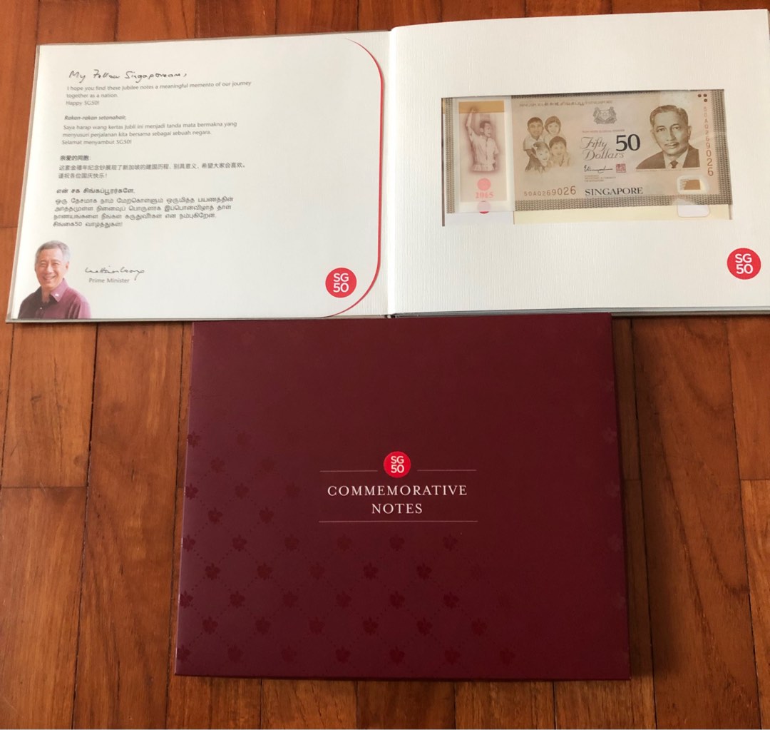SG 50 commemorative notes, Hobbies & Toys, Memorabilia & Collectibles ...