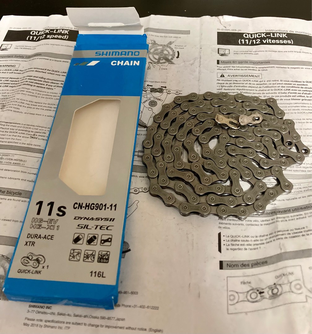 Shimano 11 speed Chain (53 links including missing link), Sports ...