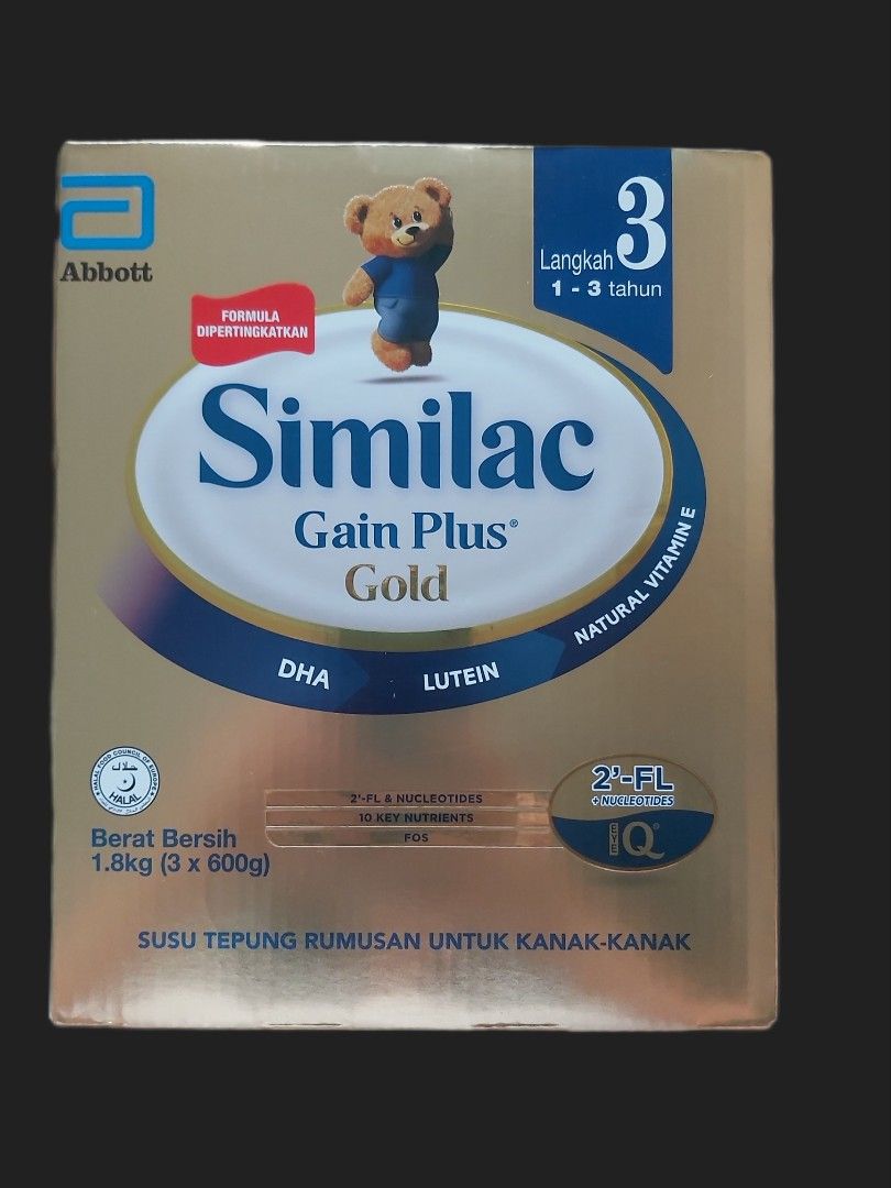 Similac Gain Plus Gold stage 3 (1.8 KG) box, Babies & Kids, Nursing ...