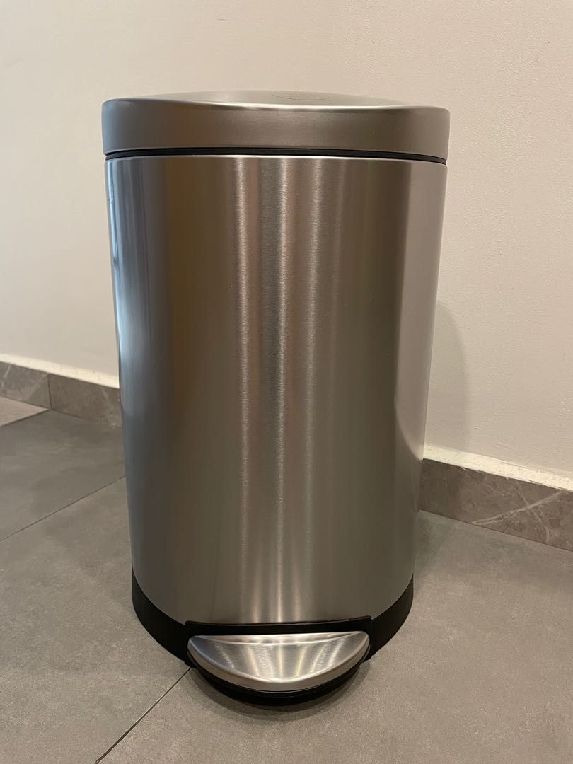 Simple Human semi round step trash bin 10L, Furniture & Home Living ...