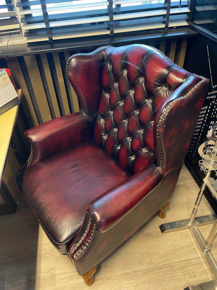 Single Chesterfield Chair, Furniture & Home Living, Furniture, Tables ...
