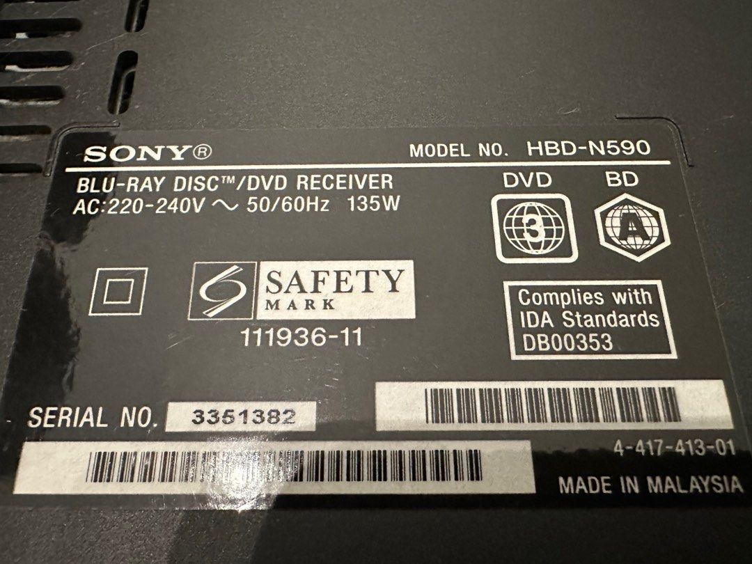 Sony HBD-N590 home theater system, TV & Home Appliances, TV & Entertainment, Entertainment ...