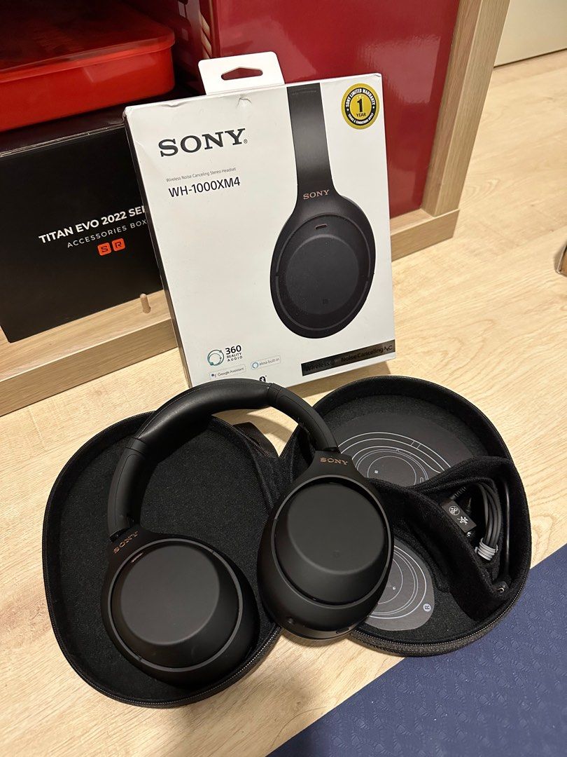 Sony XM4 black, Audio, Headphones & Headsets on Carousell