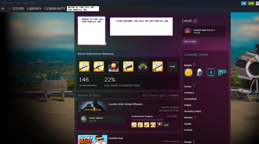 steam account for sell csgo SMFC, Video Gaming, Video Games, Others on Carousell