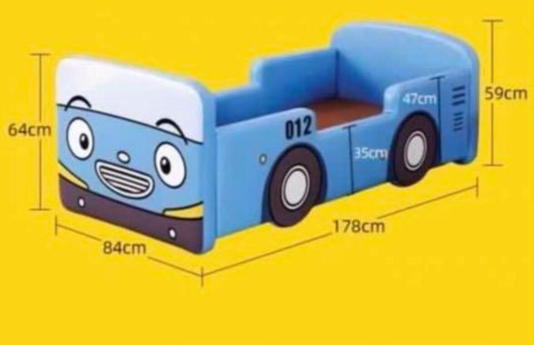 Taiyo Tayo bus bed frame with mattress bedframe Kids Children Cartoon ...