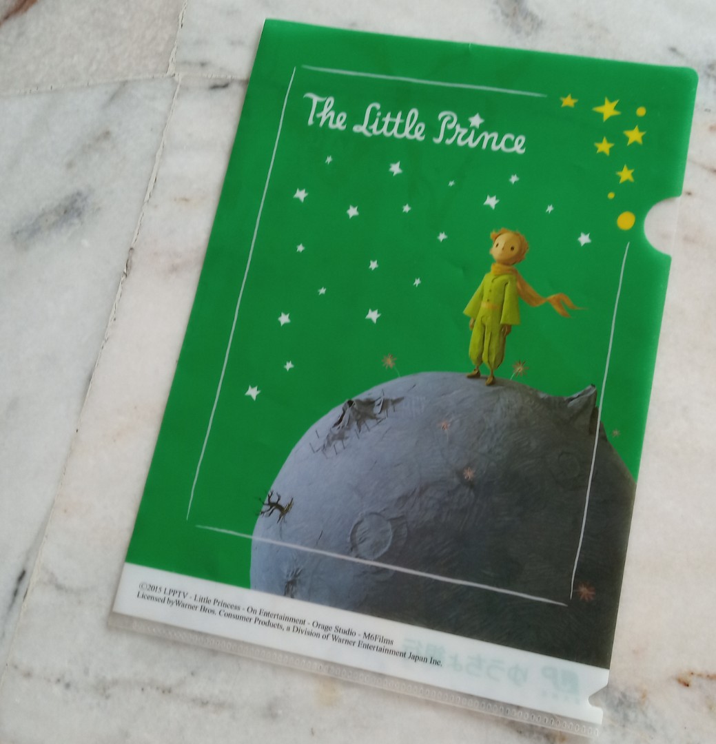 The little prince A4 size L shape file holder小王子文件夹fail plastik bentuk ...