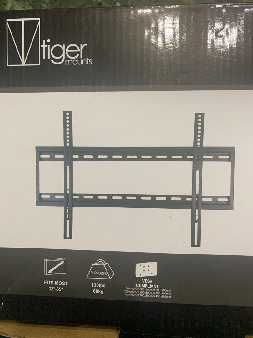 Tiger Mount Fixed Wall Mount For TV 32-65 inch, TV & Home Appliances ...