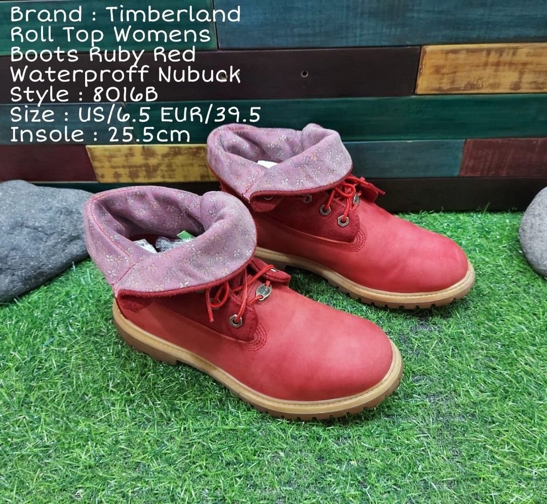 ruby red timberlands