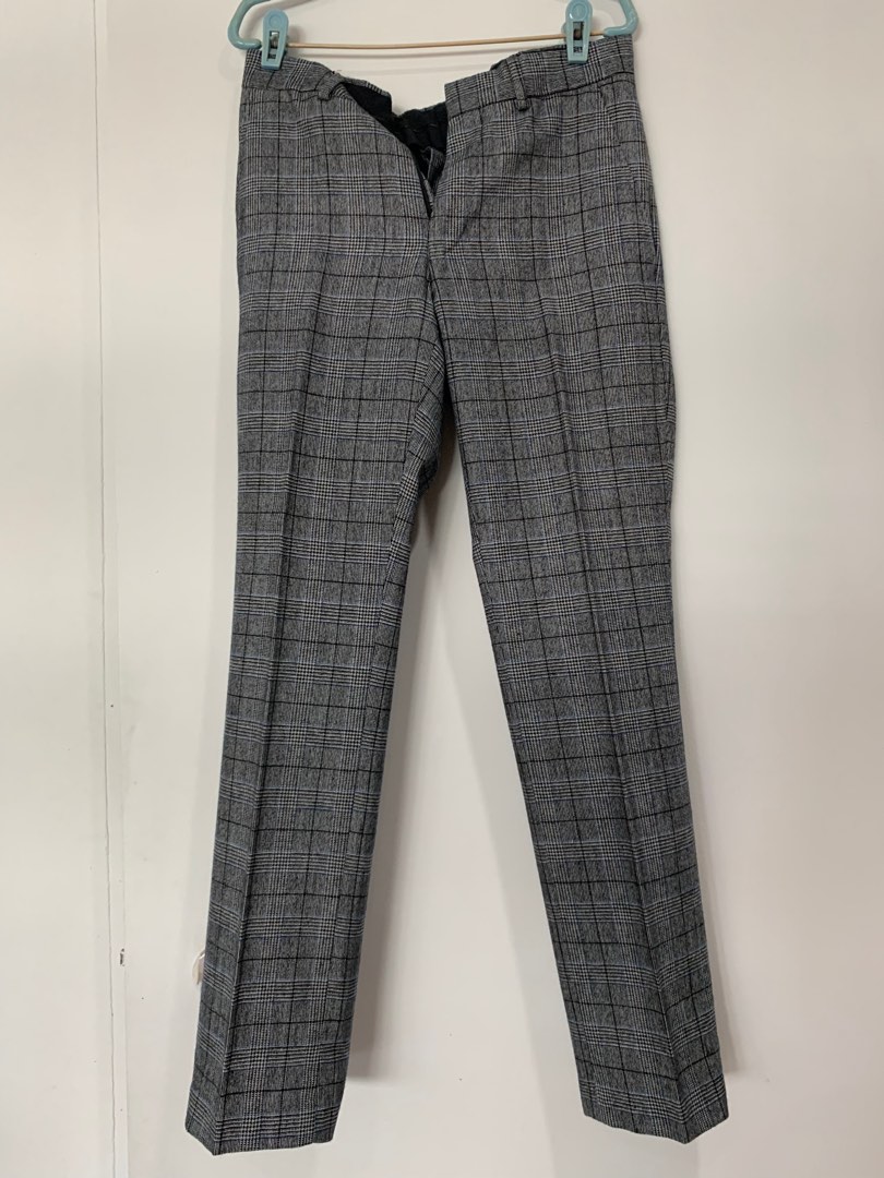 TOPMAN Checkered Pants, Men's Fashion, Bottoms, Trousers on Carousell